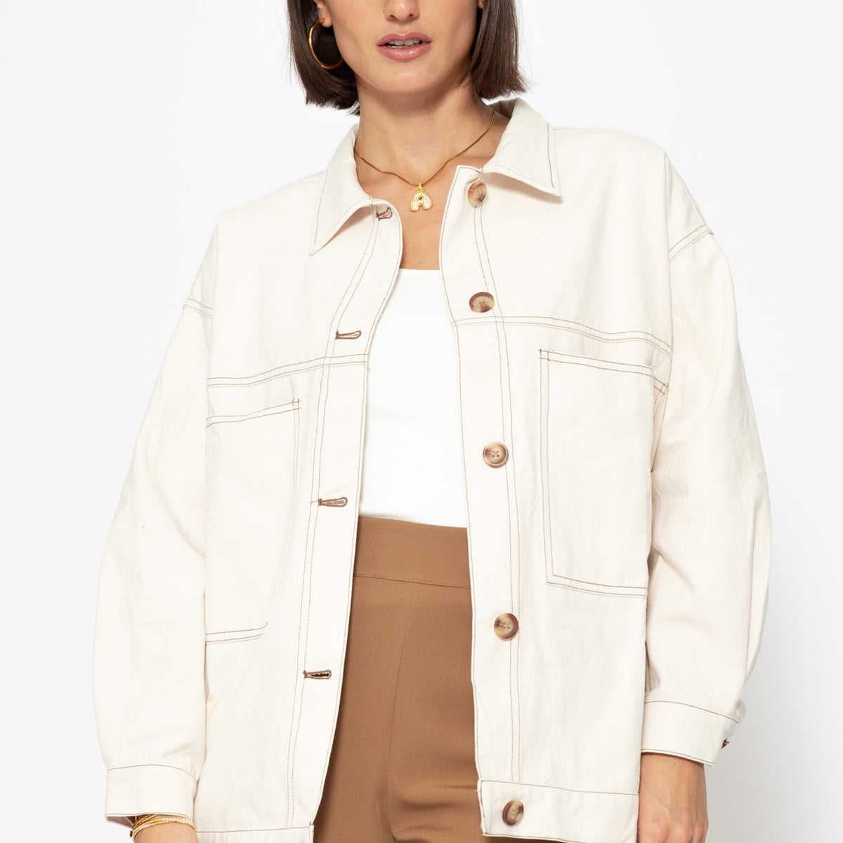 Blouse jacket - beige – SASSYCLASSY